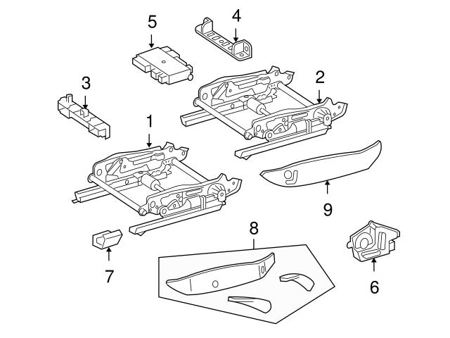 Genuine Mercedes 2115455140 Fuse Box Bracket; Left, Right - Mercedes
