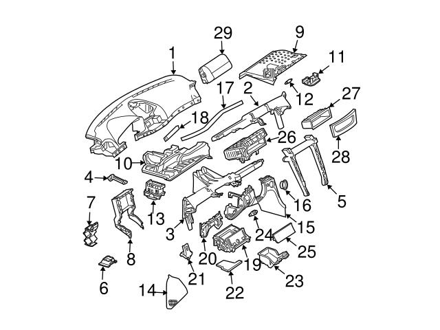 Genuine Mercedes 2116200786 Instrument Panel Reinforcement; Center ...