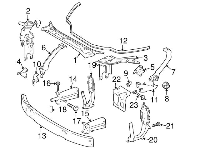 Genuine Mercedes 2116201531 Bumper Energy Absorber Bracket; Left - Mercedes