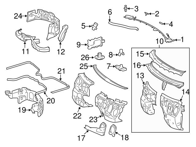 Genuine Mercedes 2116280098 Cowl Seal; Front - Mercedes