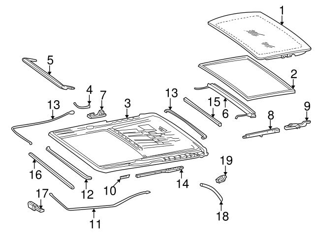 Genuine Mercedes 2116390294 Sunroof Drain Hose; Front - Mercedes