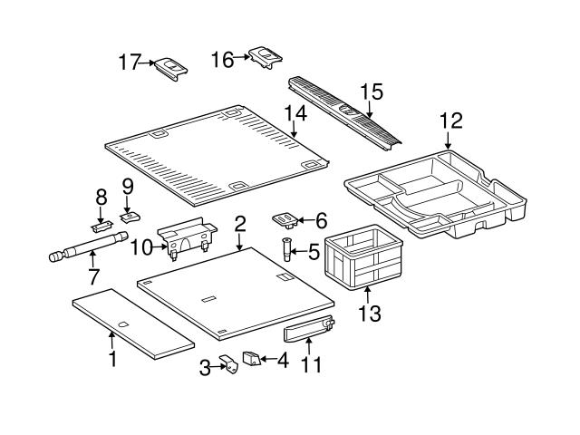 Genuine Mercedes 2116842518 Battery Cover; Rear - Mercedes