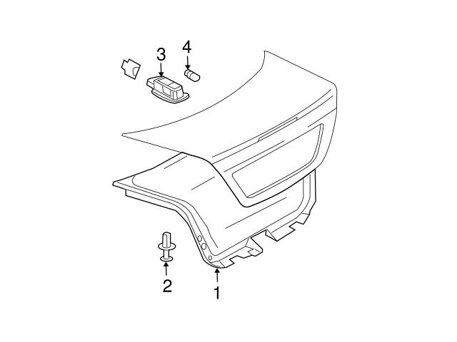 Genuine Mercedes 21169019419F08 Trunk Lid Trim - Mercedes