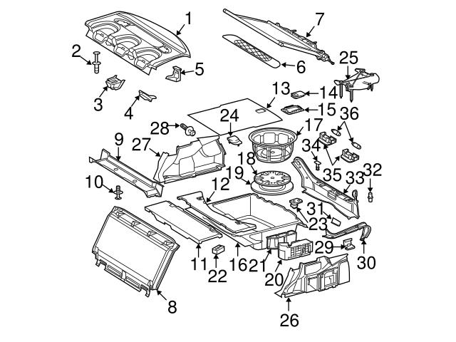 Genuine Mercedes 2116930233 Trunk Trim Panel; Rear Right Upper - Mercedes