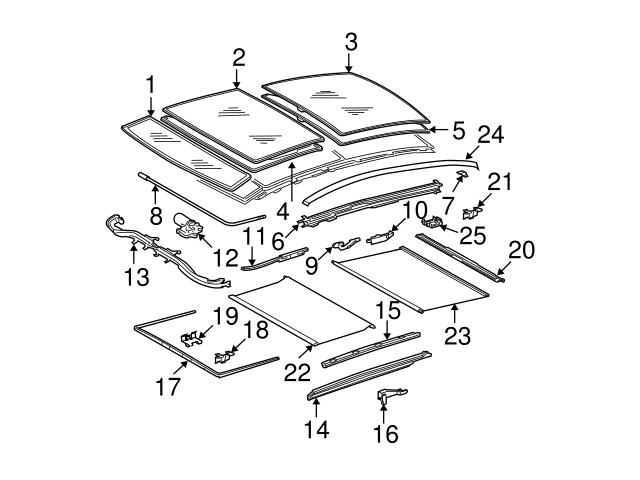 Genuine Mercedes 2117840244 Sunroof Cover - Mercedes