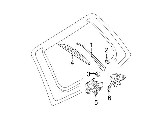 Genuine Mercedes 2118200244 Back Glass Wiper Arm - Mercedes | A2118200244