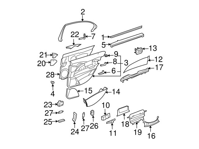 Genuine Mercedes 2118201201 Courtesy Light; Front Left/Right - Mercedes ...