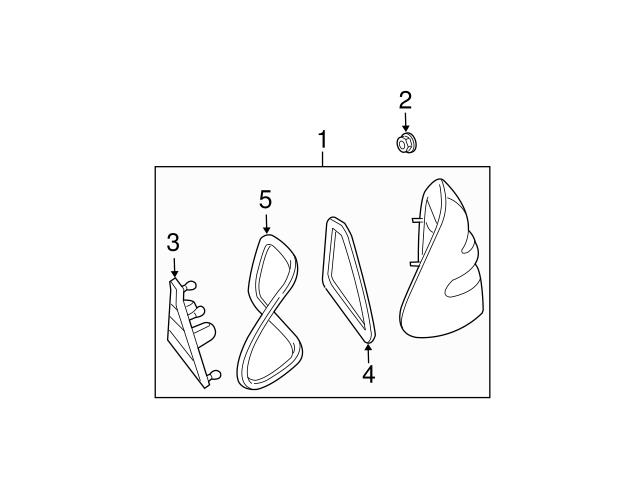 Genuine Mercedes 211820246464 Tail Light Assembly; Rear Right ...