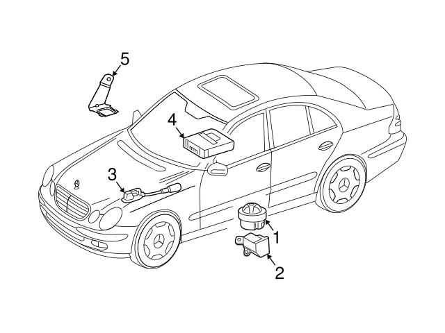 Genuine Mercedes 2118209126 Anti-Theft Alarm Control Unit - Mercedes ...