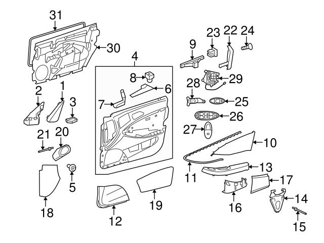Genuine Mercedes 21182136797167 Power Window Switch; Front Left ...