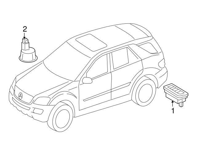 Genuine Mercedes 212821055164 Liftgate Release Switch; Rear - Mercedes ...