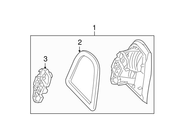 Genuine Mercedes 2118260891 Tail Light Housing Seal; Right - Mercedes