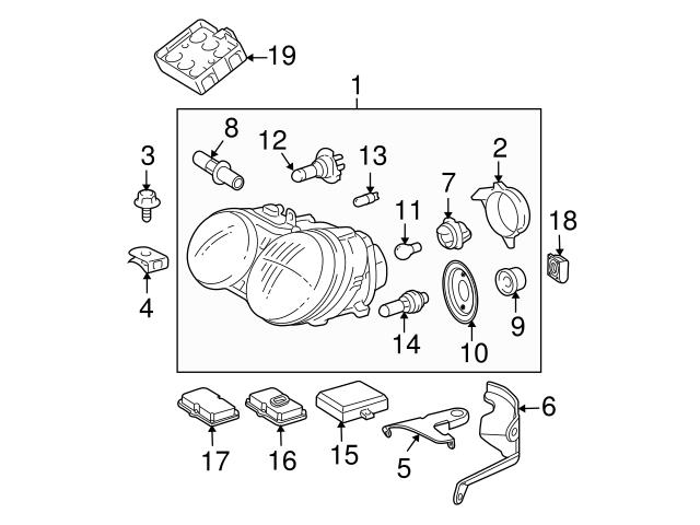 Genuine Mercedes 2118290214 Headlight Bracket; Front Right - Mercedes