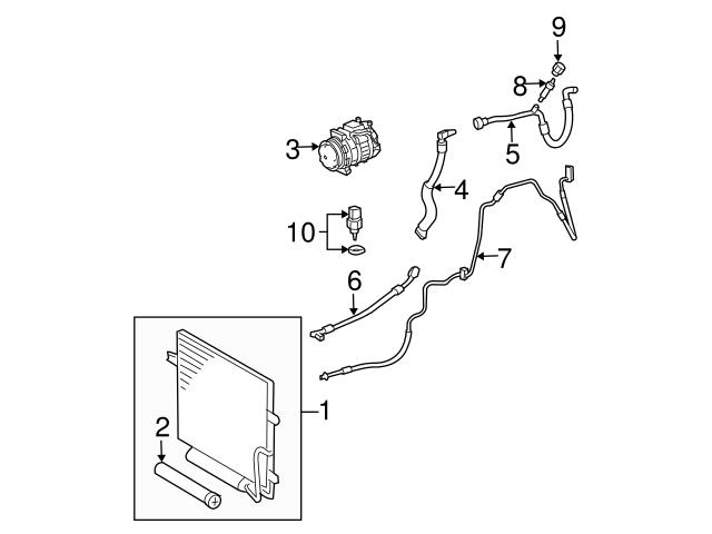 Genuine Mercedes 2118300815 A/C Refrigerant Suction Hose; Front - Mercedes