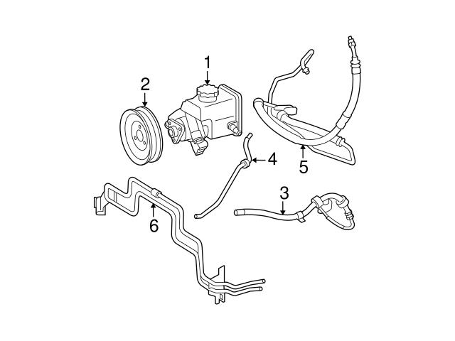 Genuine Mercedes 2119970682 Power Steering Return Hose; Upper - Mercedes