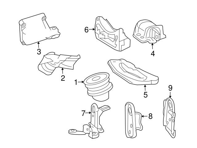 Genuine Mercedes 212240501764 Engine Mount Support; Right - Mercedes ...