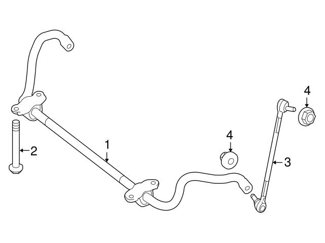 Genuine Mercedes 212320258964 Stabilizer/Sway Bar Link; Left - Mercedes ...