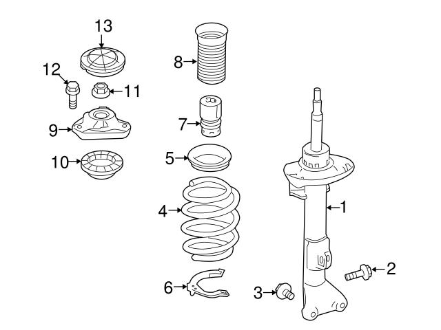 Genuine Mercedes 2123210306 Strut Bumper; Left, Right, Front - Mercedes ...