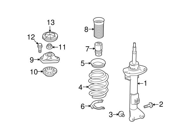 Genuine Mercedes 2123212704 Shock Absorber and Coil Spring Assembly ...