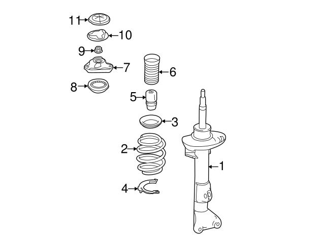 Genuine Mercedes 2123220084 Coil Spring Insulator; Front Lower ...