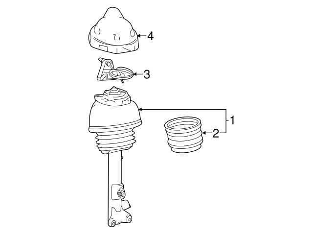 Genuine Mercedes 2123230040 Suspension Strut Bracket; Left, Right ...
