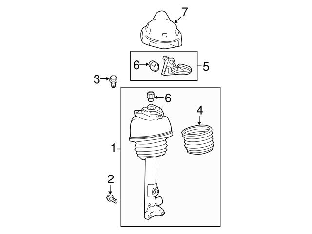 Genuine Mercedes 2123230592 Strut Bellow; Left, Right, Front - Mercedes ...