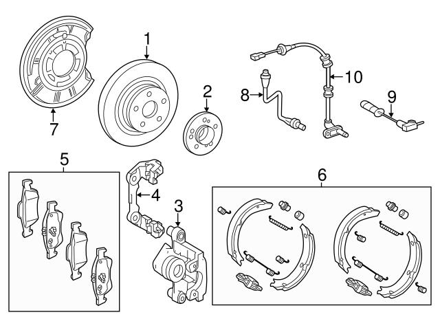 Genuine Mercedes 2124200448 Brake Hose/Line; Left, Right, Rear ...