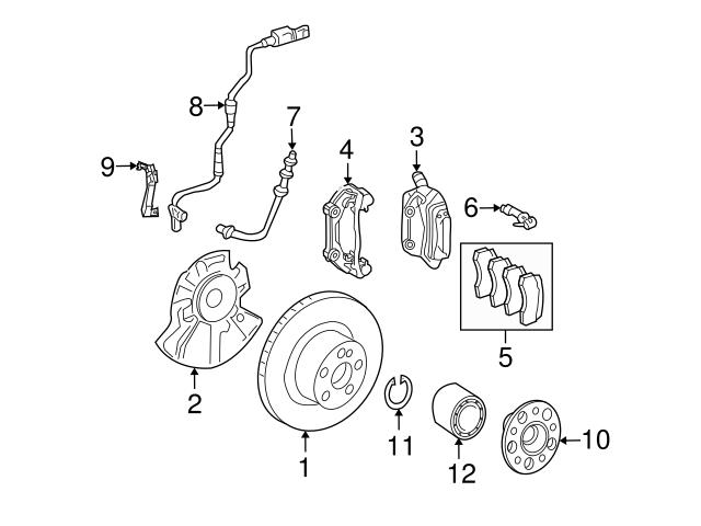 Genuine Mercedes 2124217998 Brake Caliper; Right - Mercedes