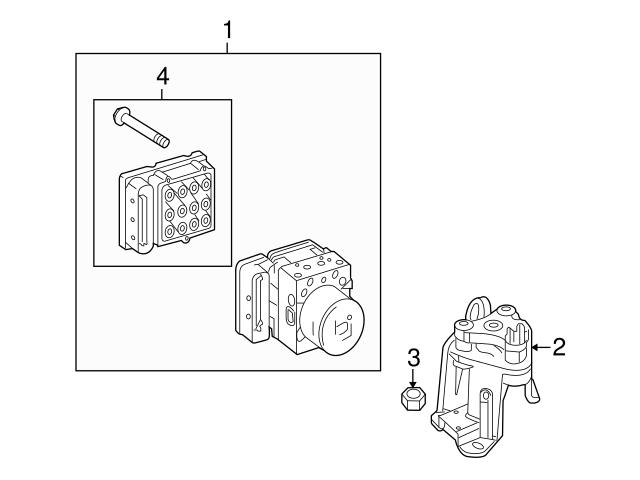 Genuine Mercedes 2124300410 ABS Hydraulic Control Unit Bracket - Mercedes