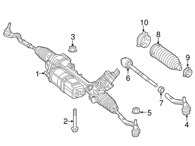Genuine Mercedes 2124630596 Rack & Pinion Boot; Left, Right - Mercedes