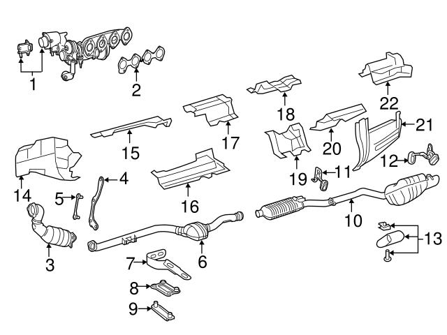Genuine Mercedes 2124900619 Exhaust/Connector Pipe - Mercedes