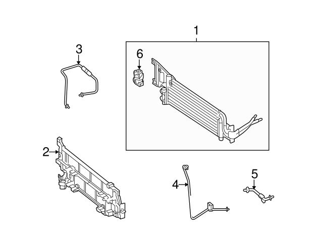 Genuine Mercedes 2125000400 Auto Trans Oil Cooler - Mercedes
