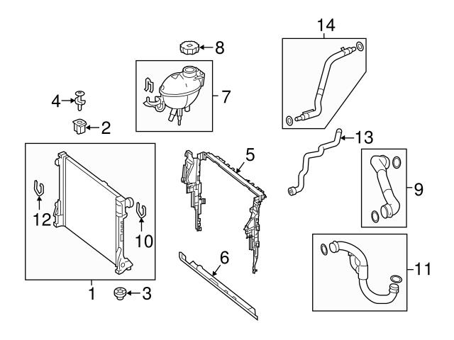 Genuine Mercedes 2125015584 Engine Coolant Overflow Hose - Mercedes