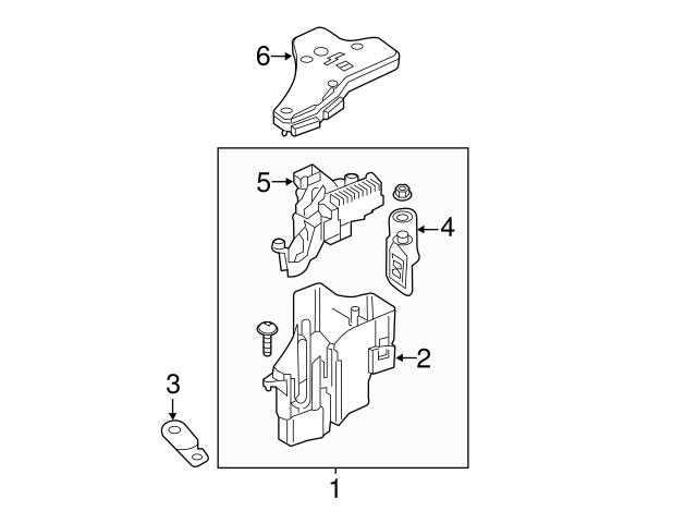Genuine Mercedes 2125455740 Relay Box Bracket; Front - Mercedes