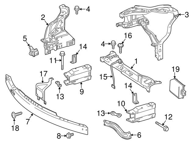 Genuine Mercedes 2126200028 Frame Stiffener; Left, Right, Front - Mercedes