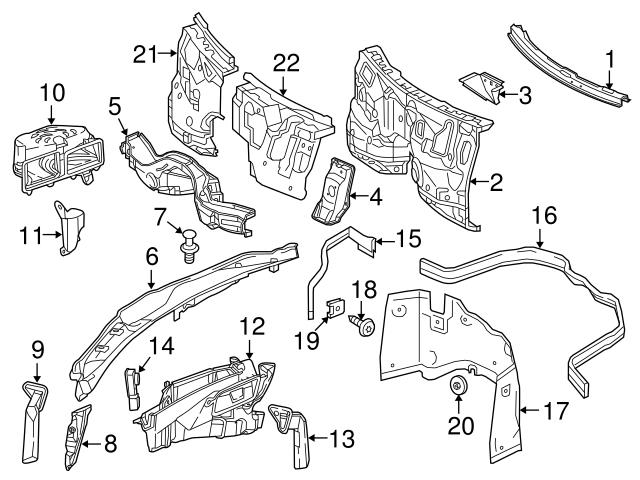 Genuine Mercedes 2126200030 Cowl Panel - Mercedes