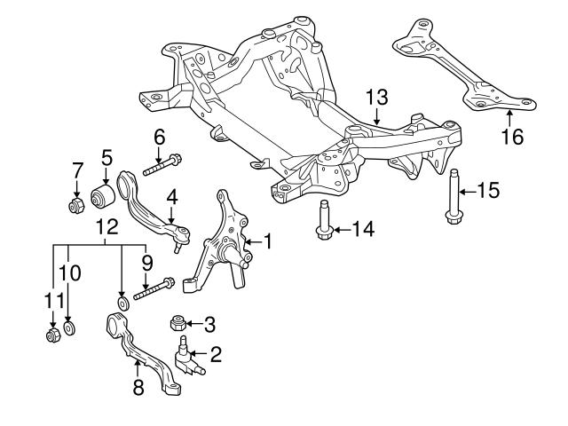Genuine Mercedes 2126280411 Suspension Crossmember Reinforcement; Front ...