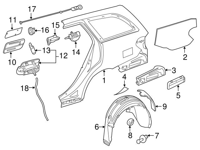Genuine Mercedes 2126303800 Fuel Door Hinge; Rear - Mercedes | 2126300367