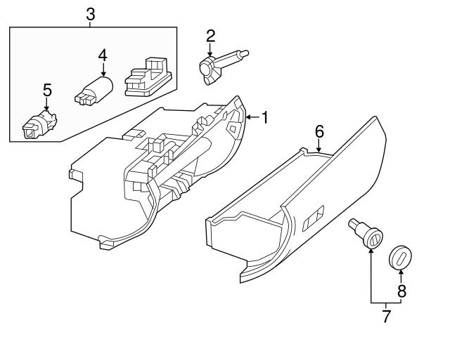 Genuine Mercedes 2126800326 Glove Box Support - Mercedes