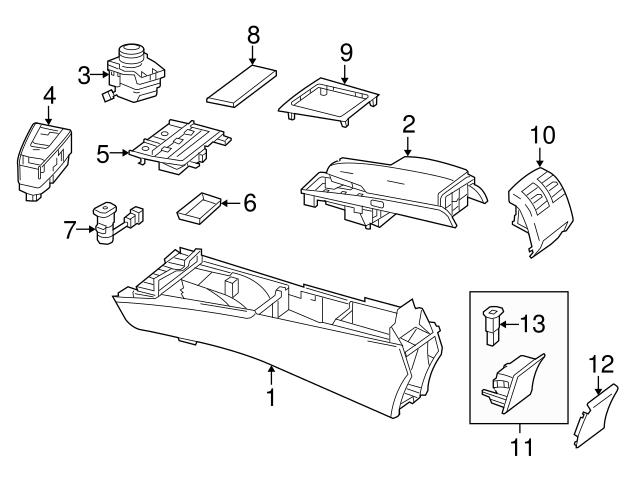 Genuine Mercedes 2126800917 Console Trim Panel; Rear - Mercedes