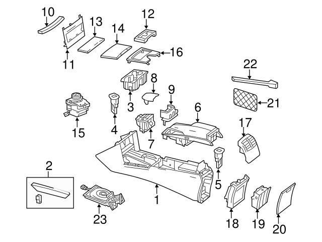 Genuine Mercedes 2126803007 Auto Trans Shift Cover - Mercedes ...