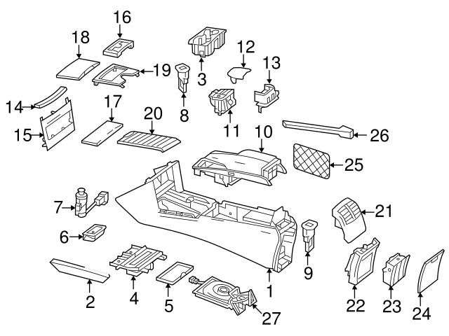 Genuine Mercedes 2126809850 Ash Tray Assembly - Mercedes | 2126804150 ...