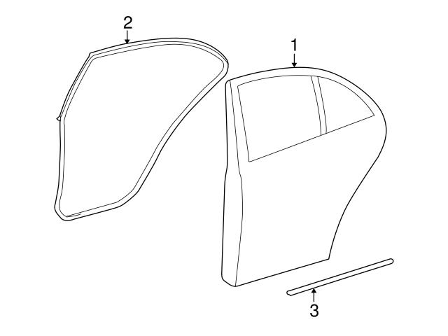 Genuine Mercedes 2126903782 Door Seal; Rear Left Lower - Mercedes ...