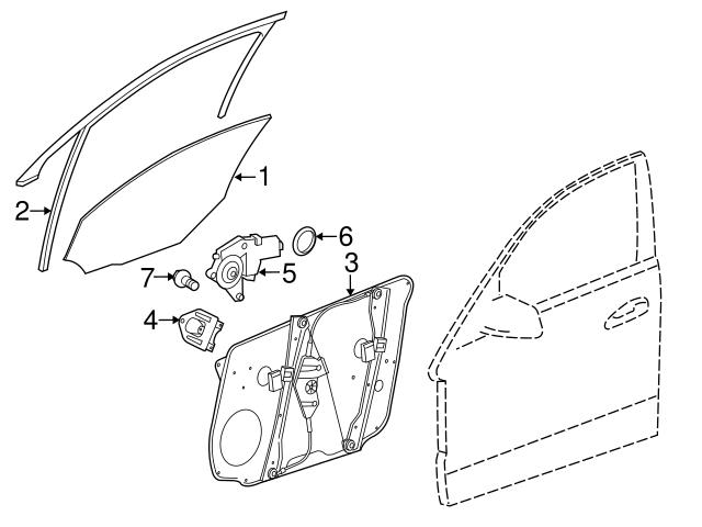 Genuine Mercedes 212725042528 Quarter Window Glass Run Channel; Front ...