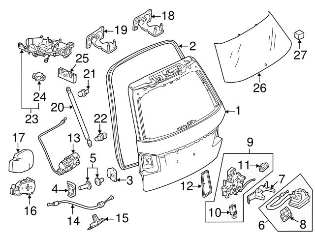 Genuine Mercedes 2127400335 Liftgate Latch; Rear - Mercedes | 2127400235