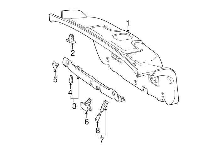 Genuine Mercedes 21275012939051 Trunk Lid Handle; Rear - Mercedes ...