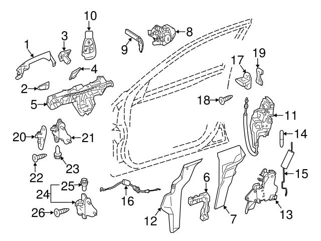 Genuine Mercedes 212760000464 Door Latch Cable; Front Left/Right ...