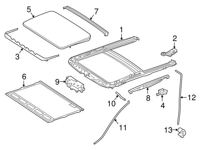 Genuine Mercedes 212780190064 Sunroof Drip Rail - Mercedes | 1667800013 ...