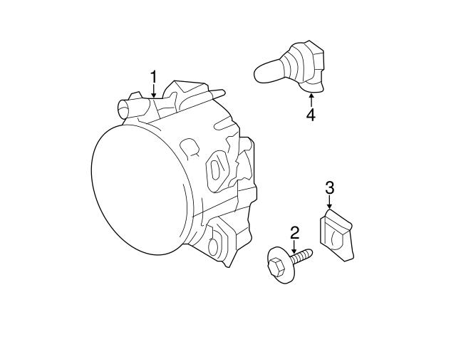 Genuine Mercedes 2128201056 Fog/Cornering Light Assembly; Right, Right ...