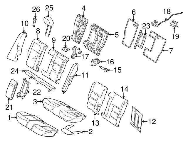 Genuine Mercedes 2128201098 Seat Heater Pad; Center Upper Left/Right ...